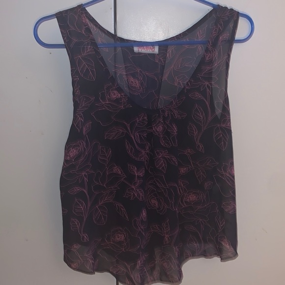 Madrag | Tops | Shear Flower Top | Poshmark
